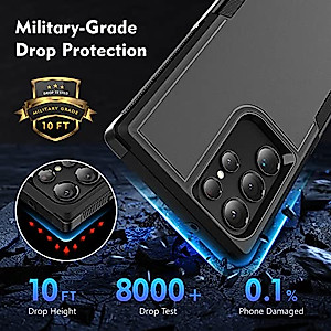 Vipcase for Samsung Galaxy S23 Ultra Case, 𝗗𝘂𝗮𝗹 𝗟𝗮𝘆𝗲𝗿𝘀 Protection S23 Ultra Case, Military Grade Shockproof Galaxy S23 Ultra Case, Heavy Duty Samsung S23 Ultra Case 5G 6.8" 2023 - Black