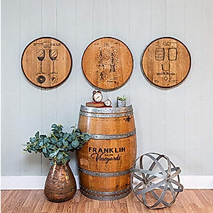 Craft Bar Signs Personalized Whiskey Barrel Head - Custom Hideout - Drinking Bar Sign Man Cave