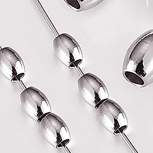 30-120pcs 4/5/8mm Stainless Steel Long Oval Cylinder Spacer Beads Charm Loose Bead for DIY Necklaces Jewelry Crafts