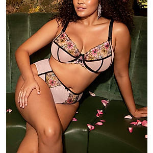 Elomi Carrie Underwire Plunge Bra Ballet Pink 40K (US 40O)