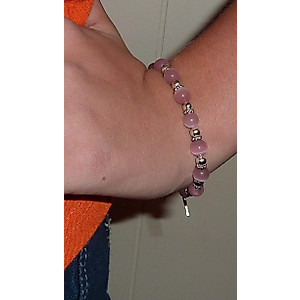Hidden Hollow Beads Pink Breast and Multi Cancer Awareness Bracelet, Great For Fundraising, 7 ¾ in size, 8mm (Pink Breast Cancer Bracelet)
