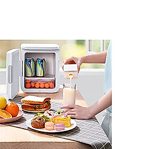 HESNDxbx Mini Fridge Household Small Milk Refrigerator Black Refrigerators for Home Mini Fridge 220v Drinks Freezer Electric Cooler Room Refri