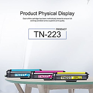 MITOCOLOR TN-223 TN223C/M/Y High Yield Color Toner Cartridge Compatible TN223C TN223M TN223Y Replacement for Brother MFC-L3770CDW L3750CDW HL-3210CW 3270CDW DCP-L3510CDW L3550CDW Printer, Sold