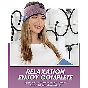 Fulext Bluetooth Headband Headphones, Sleep Headphones For Side Sleepers - Sleeping Comfortable with Thin Speaker Microphone Handsfree Best Gift Ideas Women Men