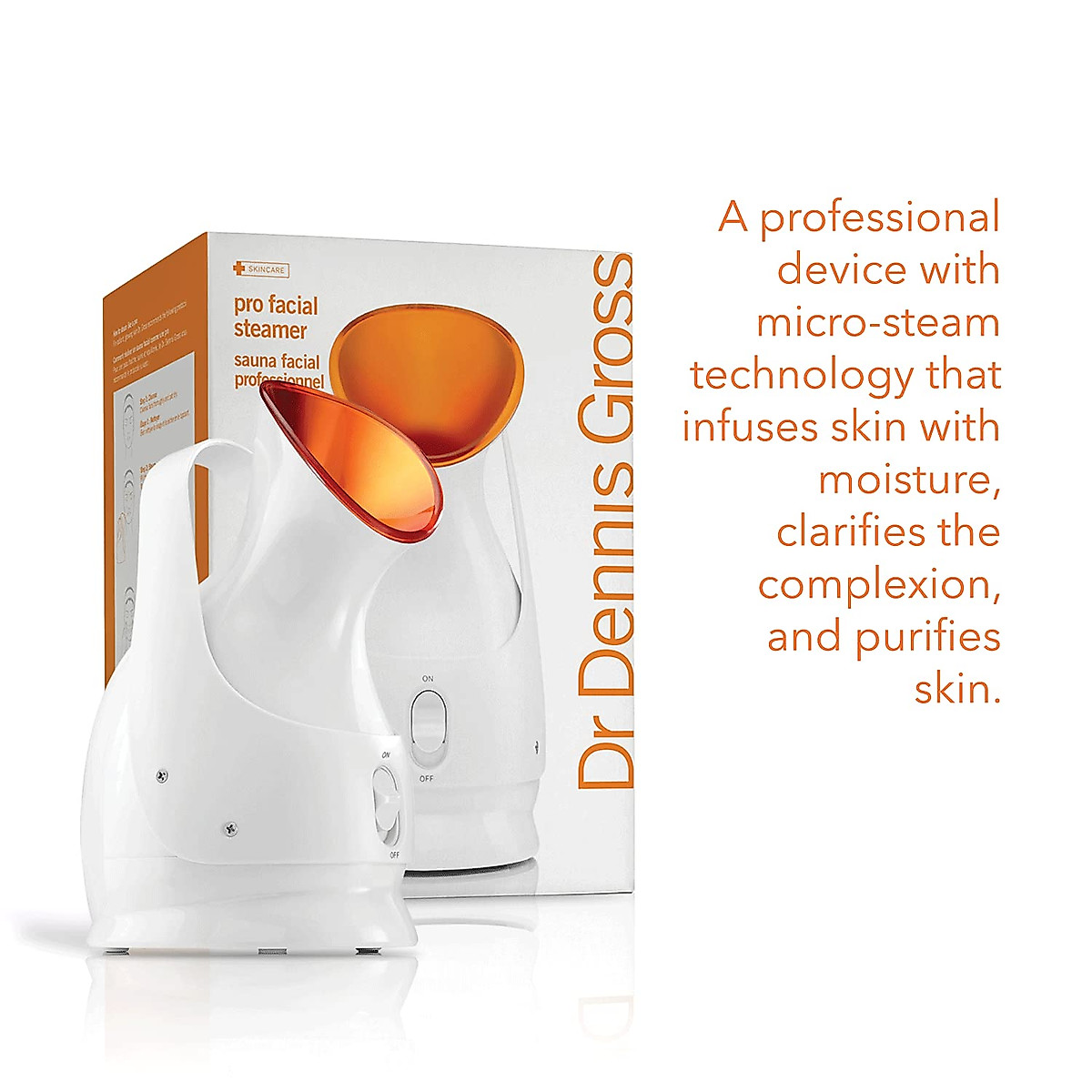 Dr. Dennis Gross Pro Facial Steamer for Facial Deep Cleaning: Infuse Skin with Hydration, Clarify Complexion, and Detox Skin