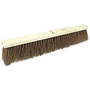 Weiler 25241 18" Block Size, Palmyra Fill, Lacquered Hardwood Block, Economy Garage Brush, Natural