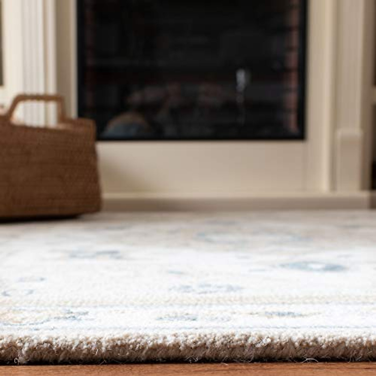 Safavieh Micro-Loop Collection 8' x 10' Beige/Ivory MLP505B Handmade Medallion Premium Wool Area Rug