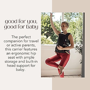 MiaMily Hipster™ Essential Hip Seat Baby Carrier with 3 Carry Positions incl. Ergonomic Forward-Facing, Built-in Storage, Adjustable Waist Belt, for Babies and Toddlers from 4m to 4y, Black