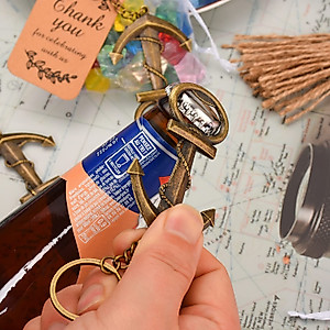 50pcs Anchor Keychain Bottle Opener Wedding Party Gift Decoration, Perfect for Birthday Party, Baby Shower Give Back Guest Gift, Nautical Themed Beer Opener Keychain