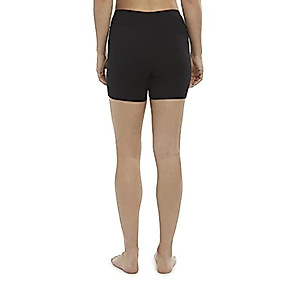 Jockey Womens 2 Pack Bike 5'' Casual Shorts, Deep Black/Deep Black, Large US
