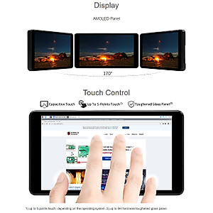 waveshare 5.5inch Capacitive Touch AMOLED Display Compatoble with Raspberry Pi 4B Comes with Protection Case 1080×1920 Resolution HDMI Toughened Glass Panel