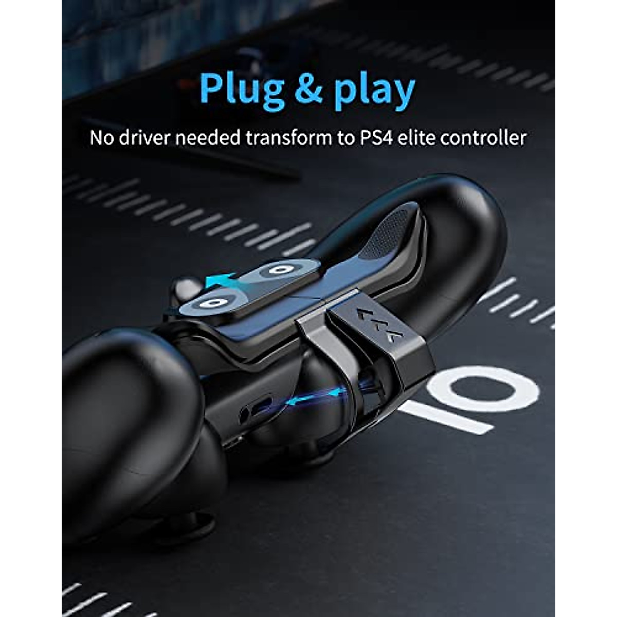 OLCLSS Paddles for Playstation4 Controller, Strike Accessory for PS4 Controller, Back Button Attachment for PS4 Controller, Strike Accessory PS4, Programmable Remap Kit Designed for the Original PS4 Controller