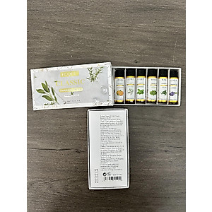 EUQEE Classic Essential Oil Set of 6 Pure Essential Oil Gift Set for Diffusers, Soap Candle Making - Lavender, Eucalyptus, Peppermint, Tea Tree, Sweet Orange, Lemongrass Aromatherapy Oils -10ml