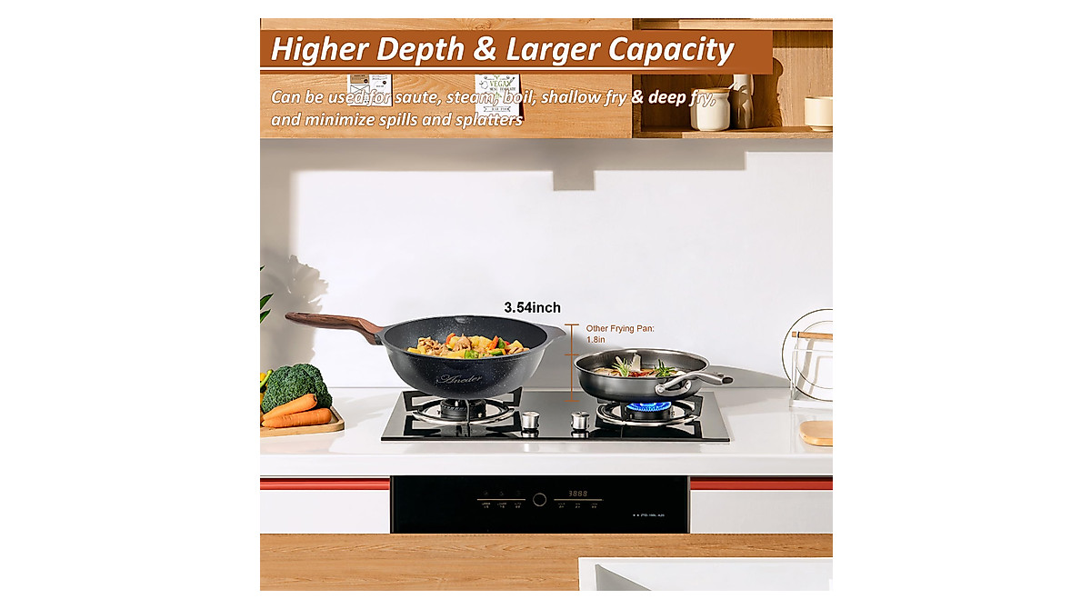 Nonstick 11" Aneder Frying Pan - Perfect for All Stoves