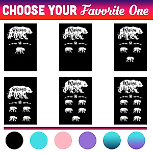 Wassmin Personalized Mama Bear Tumbler Stainless Steel 20oz 30oz Insulated Travel Cup with Lid Best Mom Mommy Custom Gifts for Mother's Day Birthday Christmas from Son Daughter