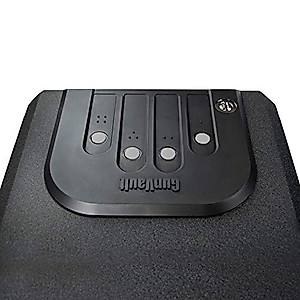GunVault MultiVault Quick Access Large Gun Safe with Illuminated No-Eyes Digital Keypad, Auto Slide-Out Drawer and LED Illumination (4 Pistol Capacity)