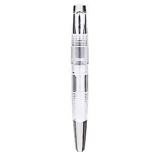 C2 Fountain Pen Fine Nib, Eyedropper Filling, Clear Transparent Acrylic, Large-Capacity Gift Set (Clear Color Only)