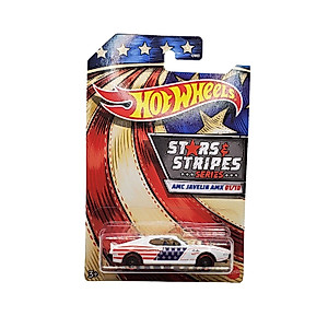 Hot Wheels American Stars and Stripes Bundle of 8 Diecast Vehicles in Red White and Blue