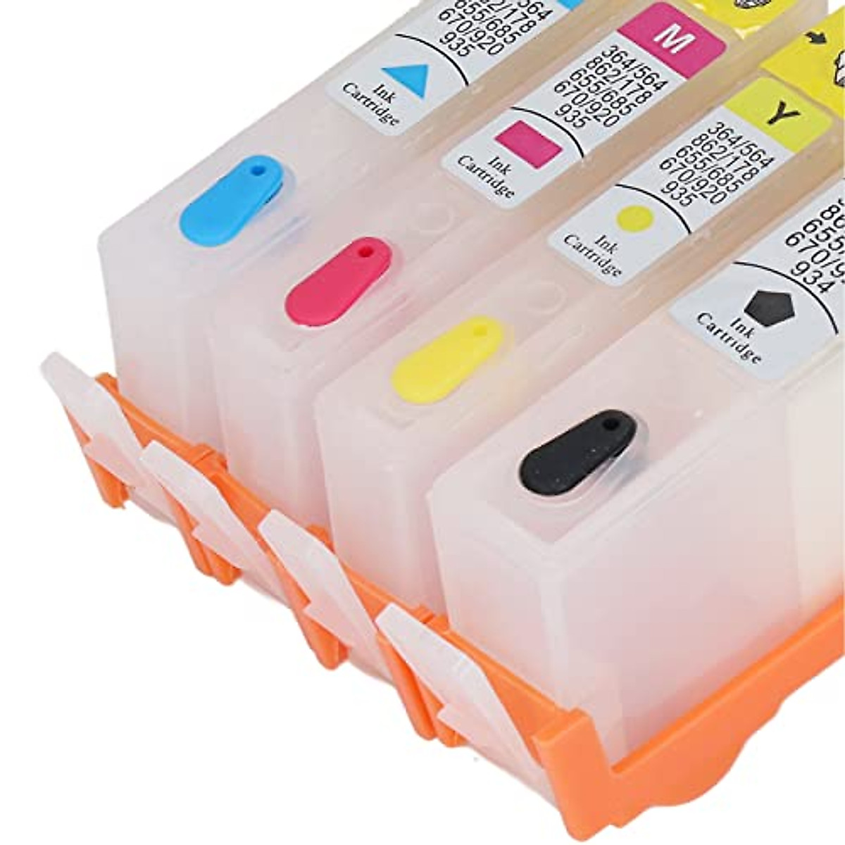 Fafeicy 4PCS Ink Cartridge,Permanent Chip Replacement Refill Ink Cartridge PP for Office (HP 904)