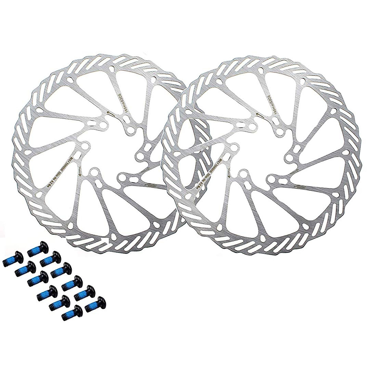 Gymforward HemeraPhit 2pcs Mountain Bike Rotors G3 Bicycle Brake Disc Stainless Steel Rotors with Free 12 Bolts (160MM)