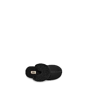 UGG Unisex-Child Cozy Ii Slipper, Black, 2 Little Kid