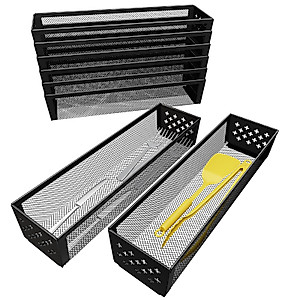 Simple Trending Silverware Drawer Organizer, Silverware Organizer for Drawer, 8 Pack Utensil Organizer for Kitchen Drawers, Kitchen Drawer Organizer for Large Utensils(12.2 * 3.2 * 2.1 inch)