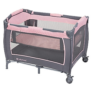 Baby Trend Lil' Snooze Deluxe III, Cozy Pink & Skyline 35 Travel System, Starlight Pink