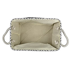 DII Polyester Container with Handles, Ikat Storage Bin, Medium, Mineral Gray