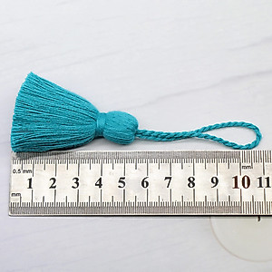 amokk Chunky Bookmark Tassels with Hanging Loop Small Tassels for Jewelry Making Hand Craft 4.3-inch 20 Pcs (Dark Pink)