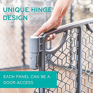 Evenflo Versatile Play Space Adjustable Play Area, 6-Panel (Cool Gray)