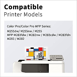 LemeroUexpect Remanufactured Toner Cartridge Replacement for HP 206X 206A Toner Cartridge with Chip Set W2110X for Color MFP M283fdw M283cdw M283 Pro M255dw M255 M282 Printer Black Cyan Magenta Yellow