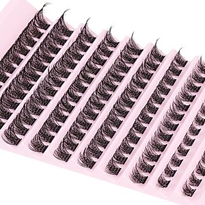 Lash Clusters Natural Wispy Cluster Lashes 8-16mm Wispy Individual Lashes Extensions Natural Look Lashes D Curl Fluffy Cluster Lashes DIY Eyelash Extension by Focipeysa