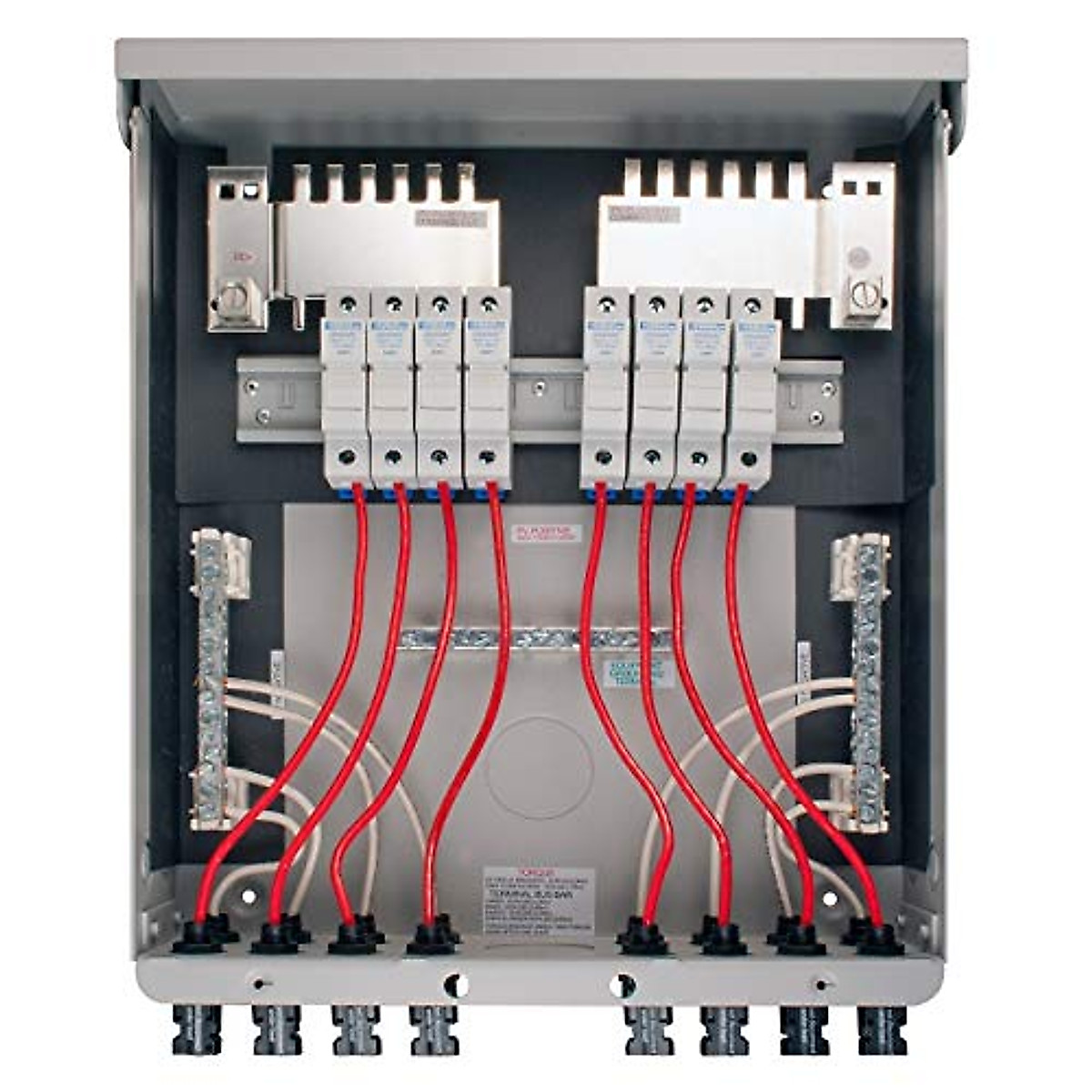 MidNite Solar MNPV8-MC4 Pre-Wired Combiner 8 Position NEMA 3R with 8 Fuseholders