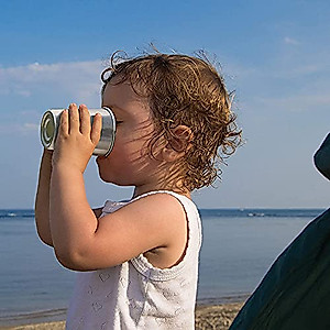 YOLCAR 6 Pack 8 oz Stainless Steel Kids Cups, Children's Pint Cups, Stackable Metal Cups, Shatterproof Drinking Glasses