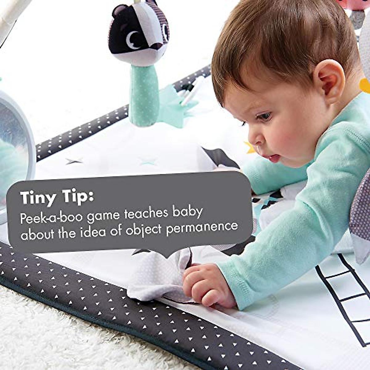 Tiny Love Black & White Gymini Infant Activity Play Mat With-Book, Magical Tales, Deluxe, 1