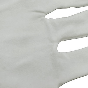 Maydahui 12 Pair White Cotton Gloves 9 inch Extra Large Size for Cosmetic Moisturizing Coin Jewelry Inspection Performance Driving Watch Repair Work Lining