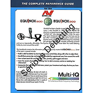 The Minelab Equinox 600 800 Metal Detector Hand book by Andy Sabisch