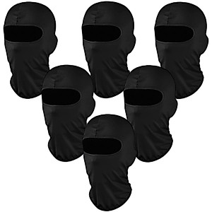 6 Pack Ski Mask Balaclava Face Masks for Men Women Pooh Shiesty Mask Outdoor Full Cover Summer&Winter Protection Black