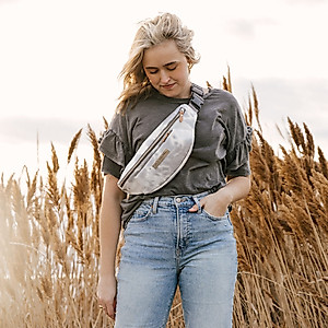 Petunia Pickle Bottom All Around Belt Bag - Everywhere Belt Bag for Parents - Better Than a Fanny Pack Belt Bag - Water Resistant and Easy-to-Clean Belt Bag for On-The-Go Moms and Dads - Smoked Swirl