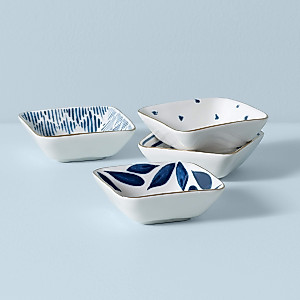 Lenox Blue Bay 4-Piece Stacking Dip Bowl Set, 0.95 LB
