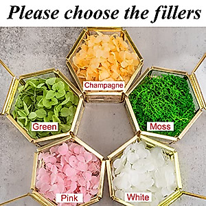 KWOOD Custom Glass Ring Box, Engagement Jewelry Box Personalized Wedding Ring Box, Gold Geometric Ring Bearer Box, Proposal Ring Box, Ring Box Gift