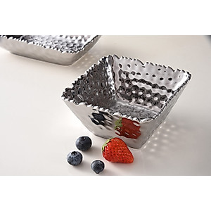 Pampa Bay CER-2733 Small Square Snack Bowl, 5-inch Square, Porcelain