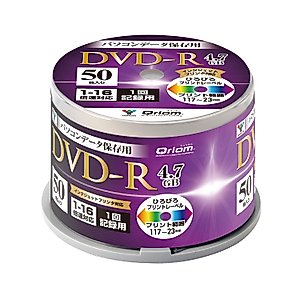 Yamazen QDVDR-D50SP Curiom DVD-R, 50 Spindle, 16x Speed, 4.7GB for Data Recording
