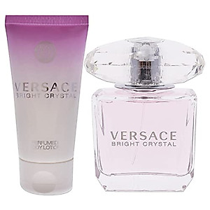 Versace Versace Bright Crystal Women 1oz EDT Spray, 1.7oz Body Lotion 2 Pc Gift Set