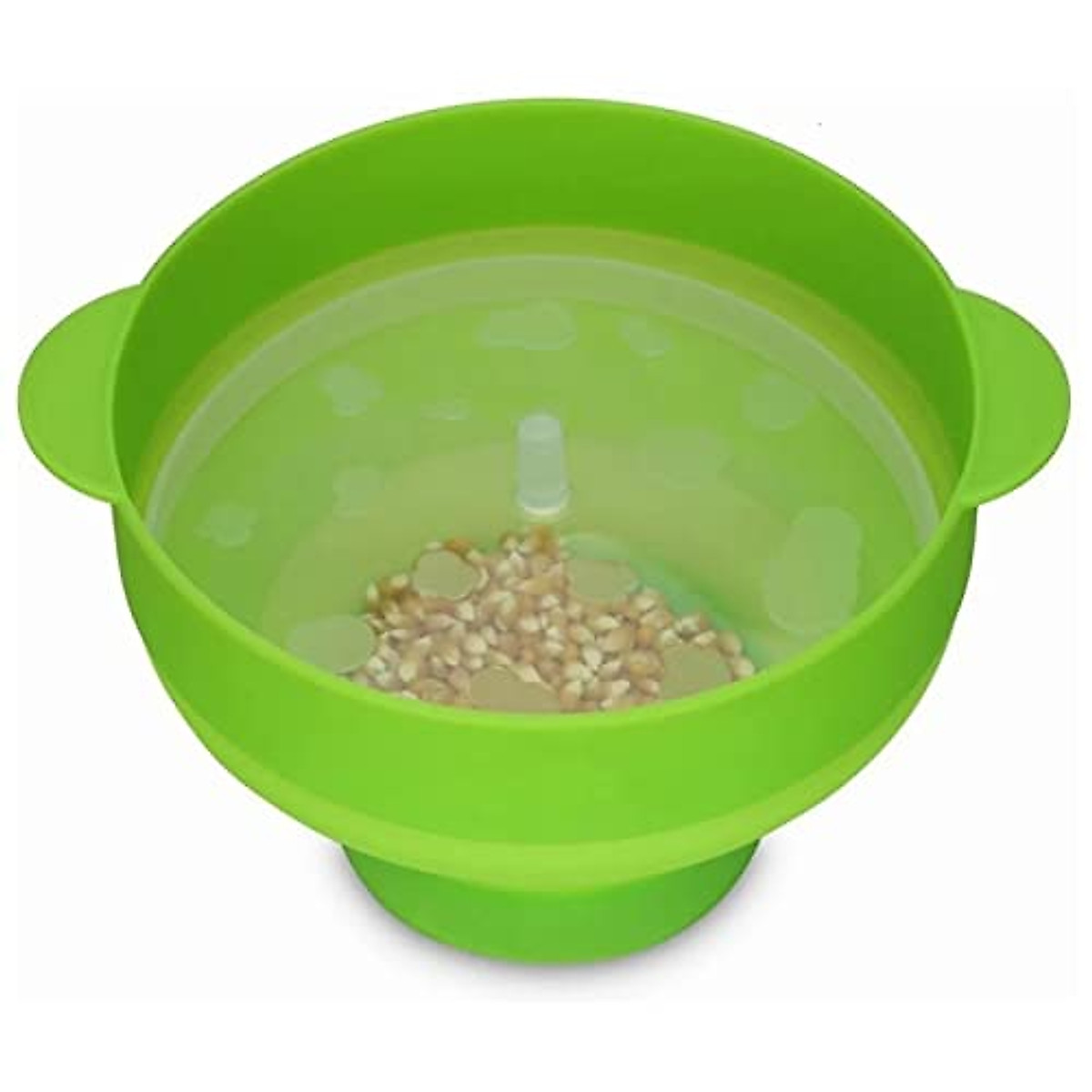 Acouto Microwave Silicone Popcorn Popper Collapsible Silicone Popcorn Maker Bowl, Microwave Popcorn Maker with Handle Lid for Home Cafe Kitchen