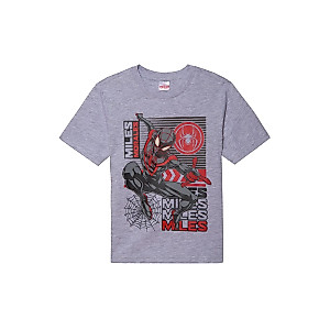 Marvel Spider-Man Boys 3-Piece Fleece Pants Sets, Spiderman Zip-Up Hoodies, T-Shirts, and Pants Sets for Boys (Miles Morales Red, 4)