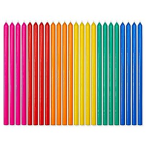 American Greetings Birthday Candles, Long Thin Multicolored (24-Count)