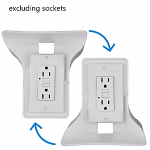 OTTECA Outlet Shelf, Wall Outlet Holder, Home Wall Shelf Organizer for Outlets, Decor outlets, Bathroom Outlet Shelves - Supports up to 10lb (White, Pack of 2)
