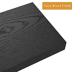 GREENDEW Floating Shelves Invisible Wall Mounted Set of 2, Retro Hanging Wall Decor Shelf 16 x 9 for Living Room, Bedroom, Bathroom, Kitchen (Black)