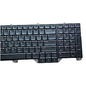 Sierra Blackmon Laptop Replacement Keyboard Compatible for Alienware DELL Alienware Area-51m R1 R2 A51m Perkey RGB Backlit Keyboard Series Black US Layout
